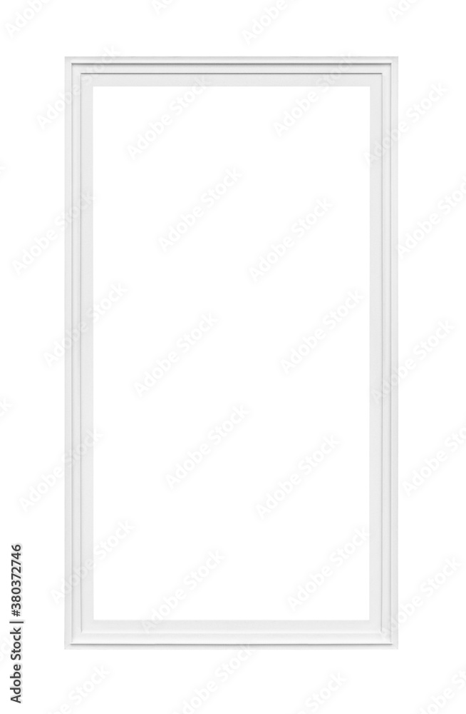 Real modern house window frame isolated on white background with ...