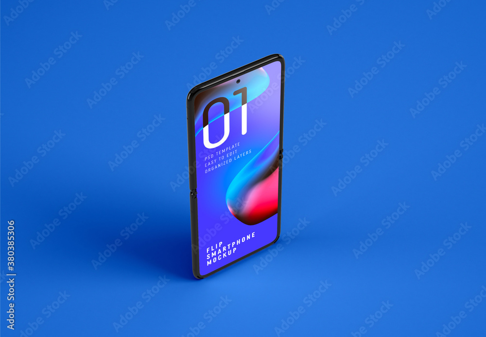 Folding Smartphone Mockup Stock Template | Adobe Stock
