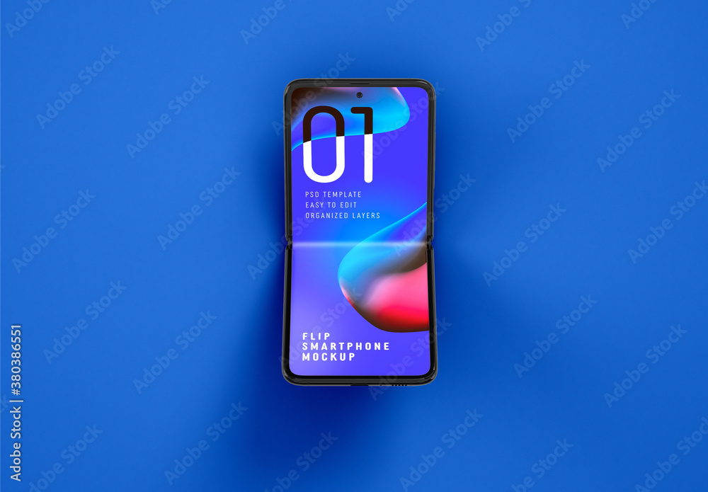 Folding Smartphone Mockup Stock Template | Adobe Stock