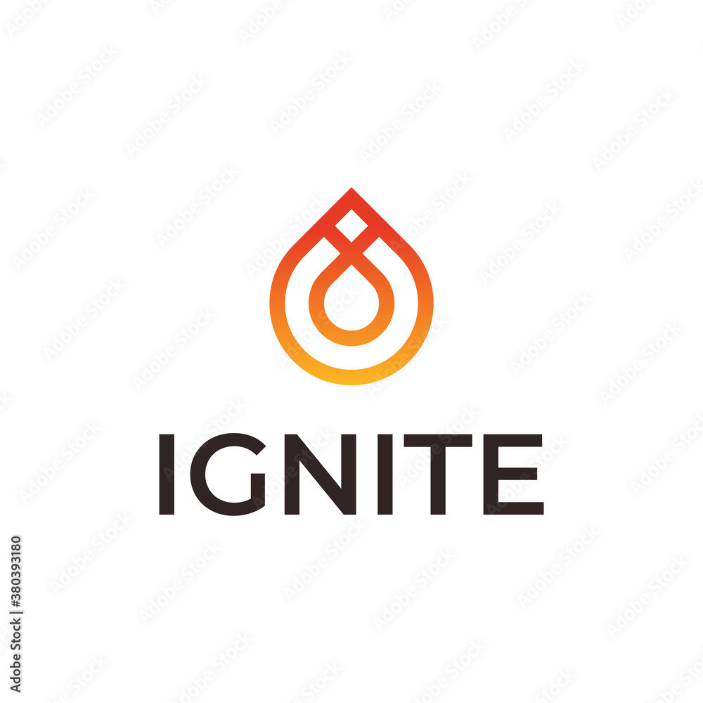 ignite logo vector modern clean simple design with white background ...