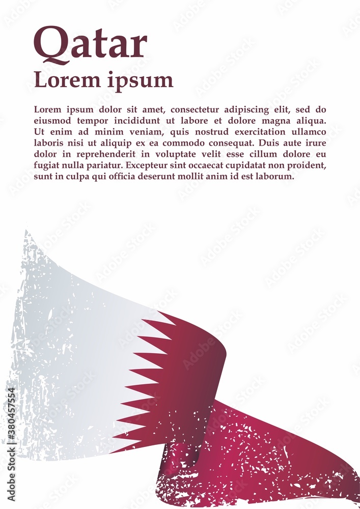 Flag of Qatar, State of Qatar. Template for award design, an official ...