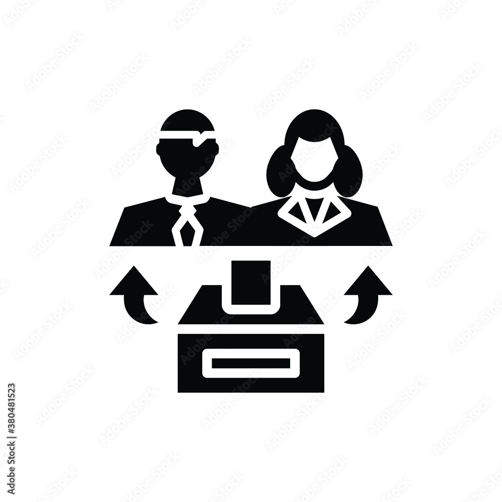 Vector ballot box icon. Voting, election concept. Premium quality ...