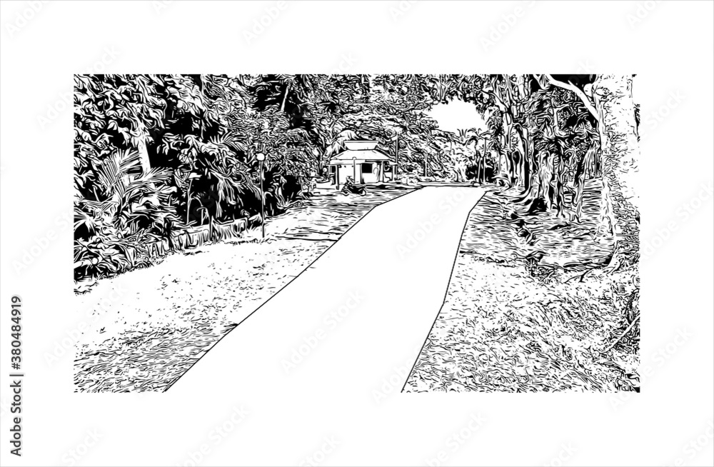 Building view with landmark of Batam is the largest city in the ...