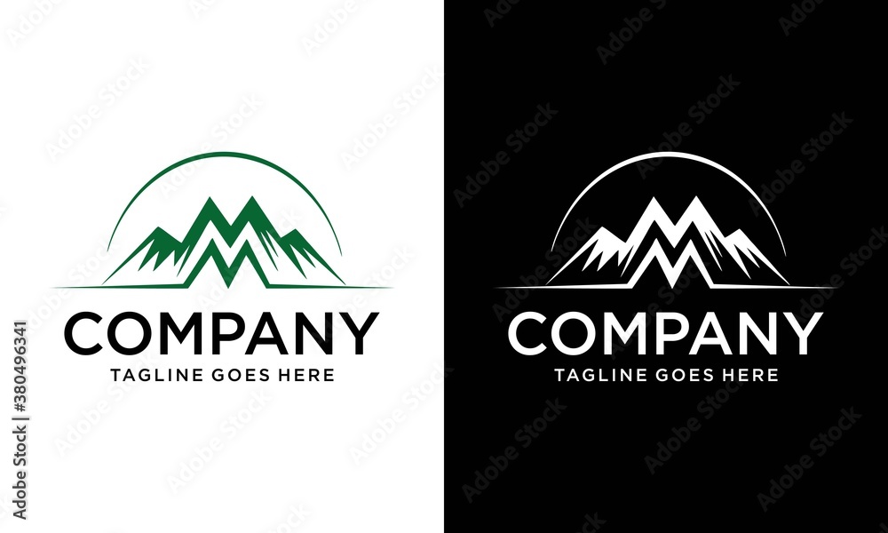 Mountain Logo Design Template Inspiration, M Letter Stock Vector ...