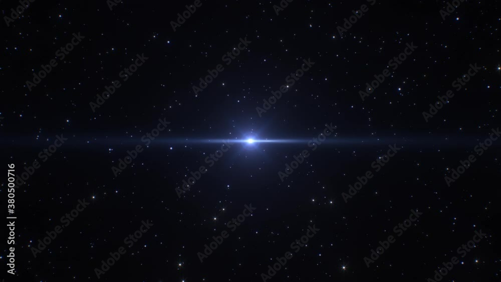 Journey Through Glow Star Field in Deep Outer Space Universe Flight ...