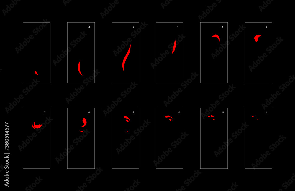 Vetor de Smoke effect. fire smoke animation sprite sheet. classic fire ...