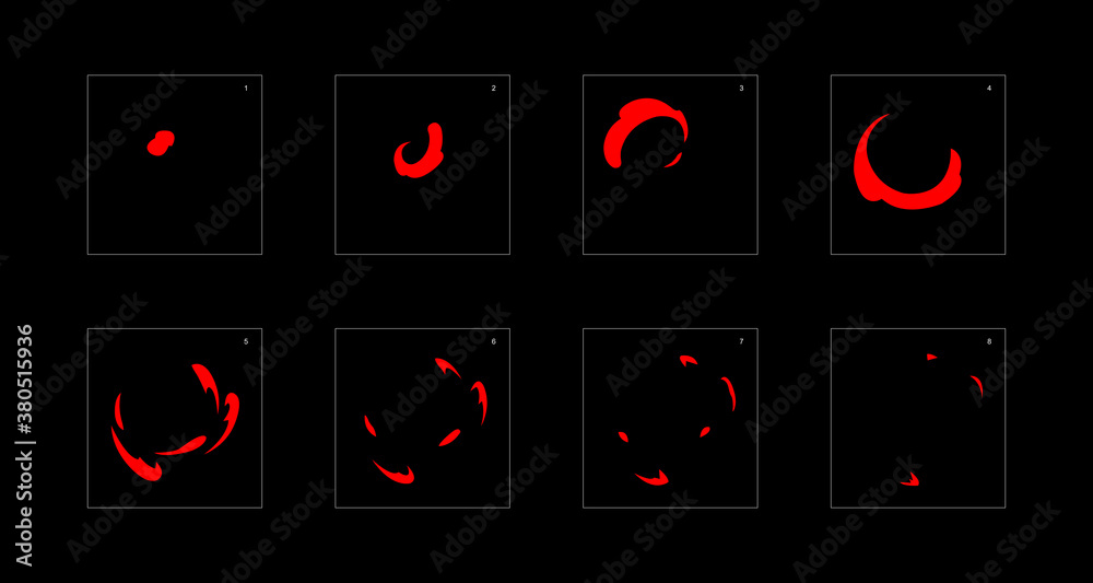 Smoke effect. fire smoke animation sprite sheet. classic fire smoke ...