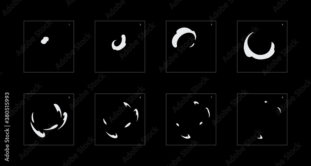 Smoke effect. smoke animation sprite sheet. classic smoke effect ...