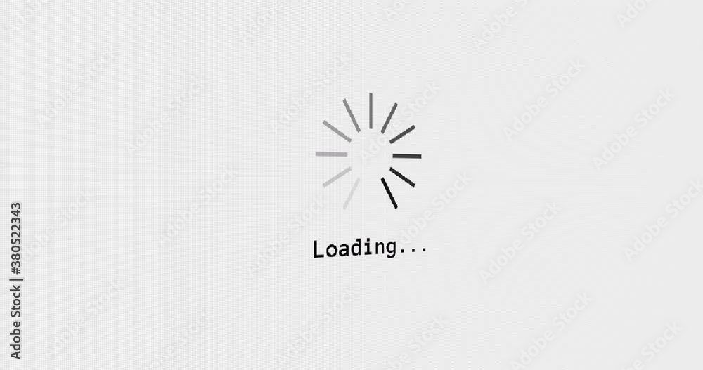 Loading progress bar circle computer screen animation loop isolated on ...