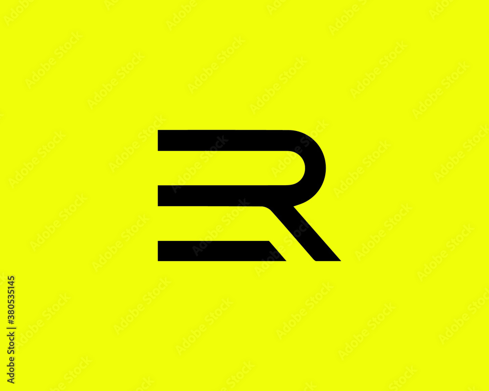 ER RE LETTER LOGO DESIGN VECTOR TEMPLATE. ER RE LOGO DESIGN. Stock ...