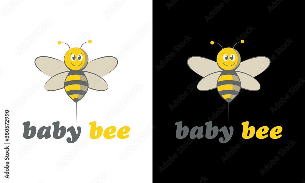 Ilustration vector graphic of cute bee baby mascot logo Stock Vector ...
