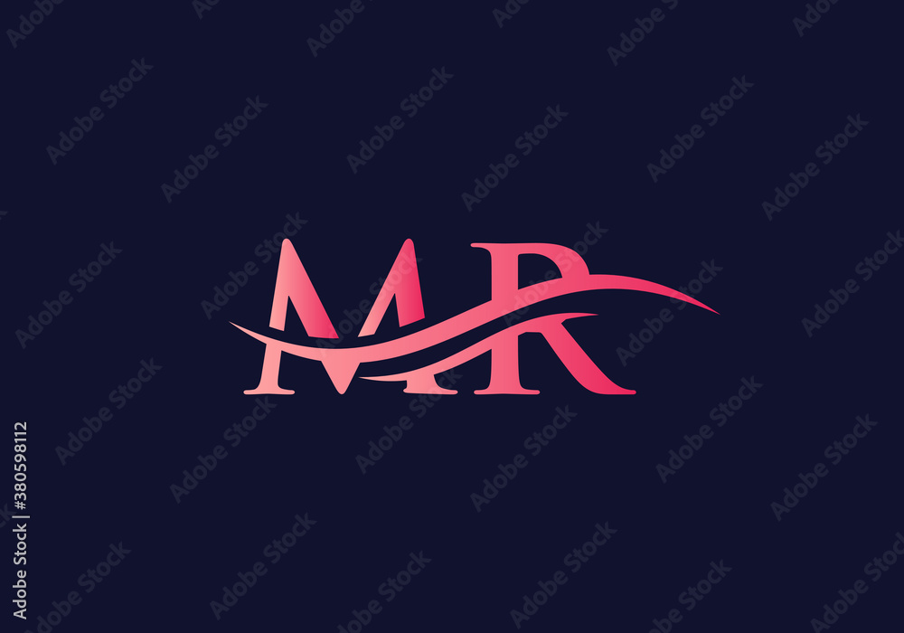 MR Modern creative unique elegant minimal. MR initial based letter icon ...