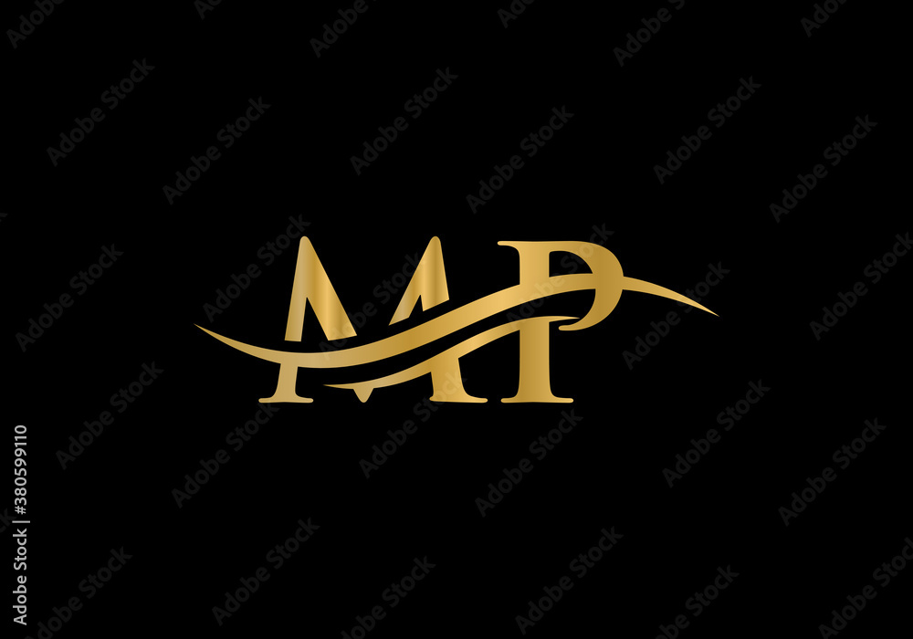 MP Logo Vector. Swoosh Letter MP Logo Design for business and company ...