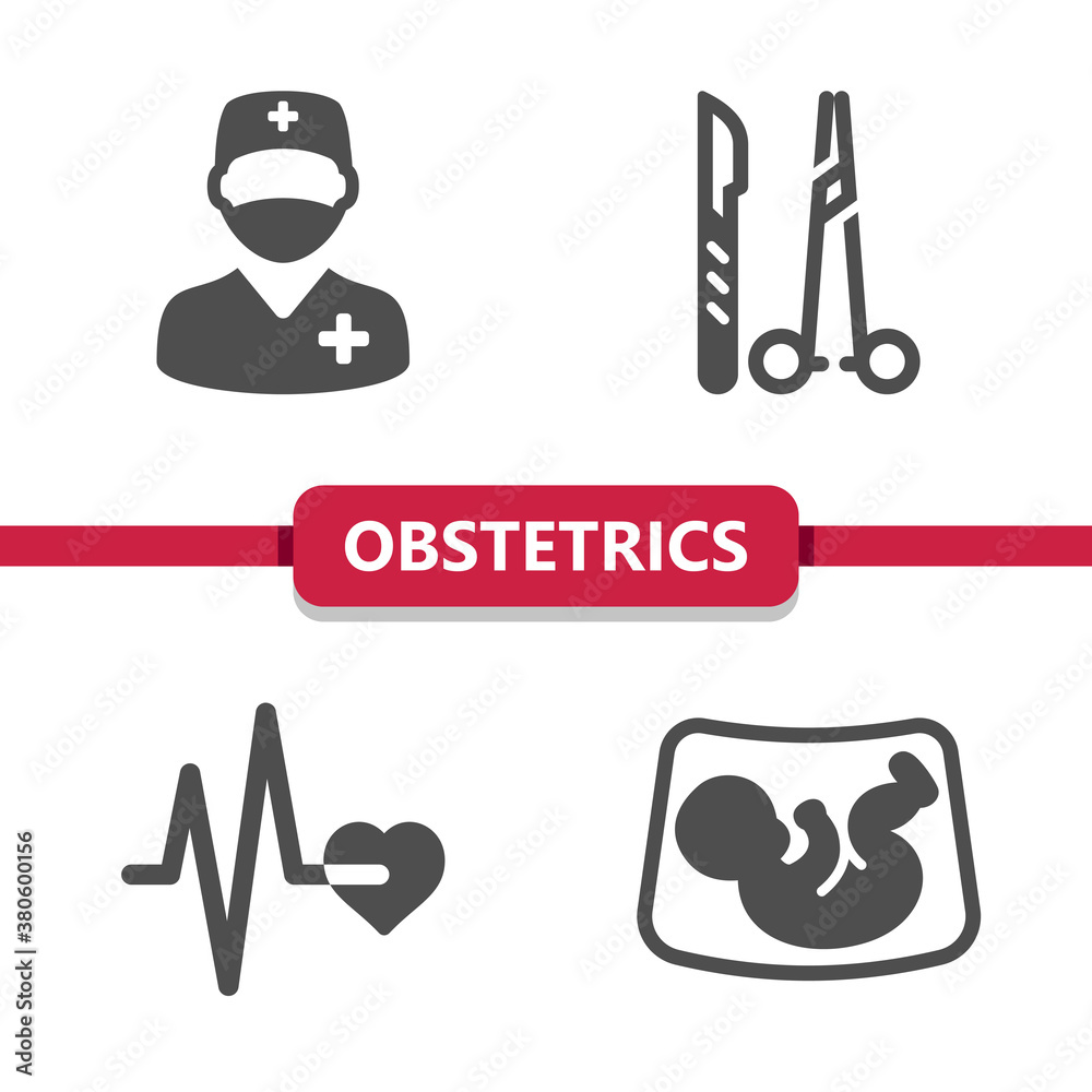 Obstetrics And Gynecology Icons Stock Vector | Adobe Stock