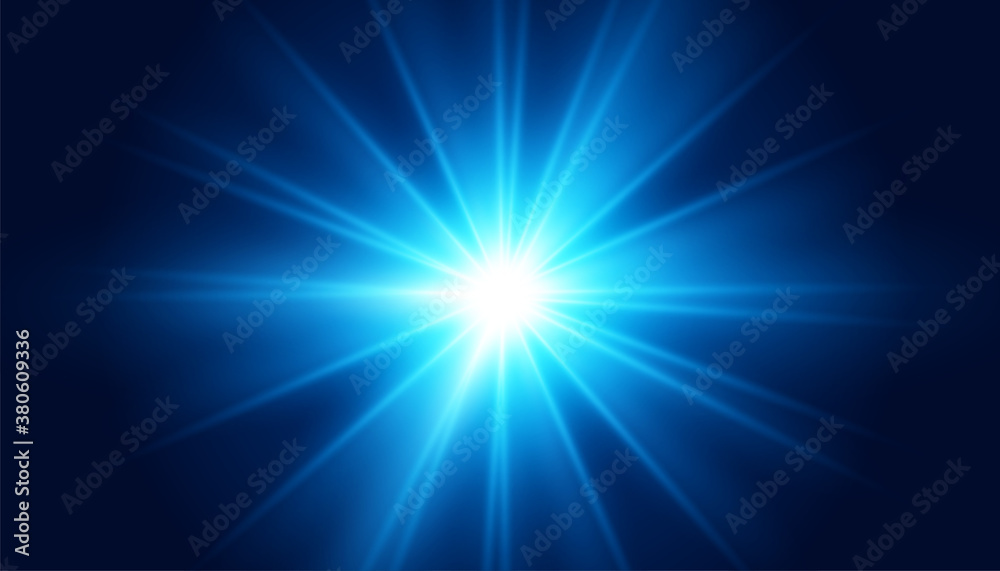 glowing blue lens flare light effect background design Stock Vector ...