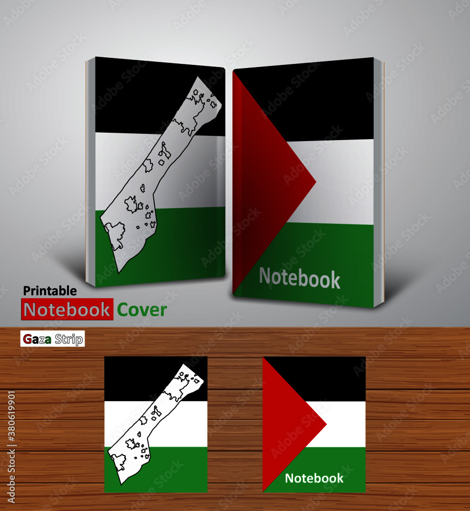 Notebook Design Mockup - 3D Book Template - National Country Map and ...