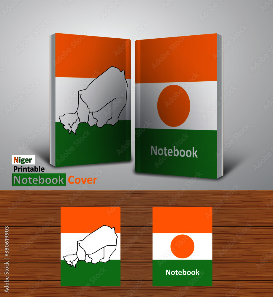 Notebook Design Mockup - 3D Book Template - National Country Map and ...