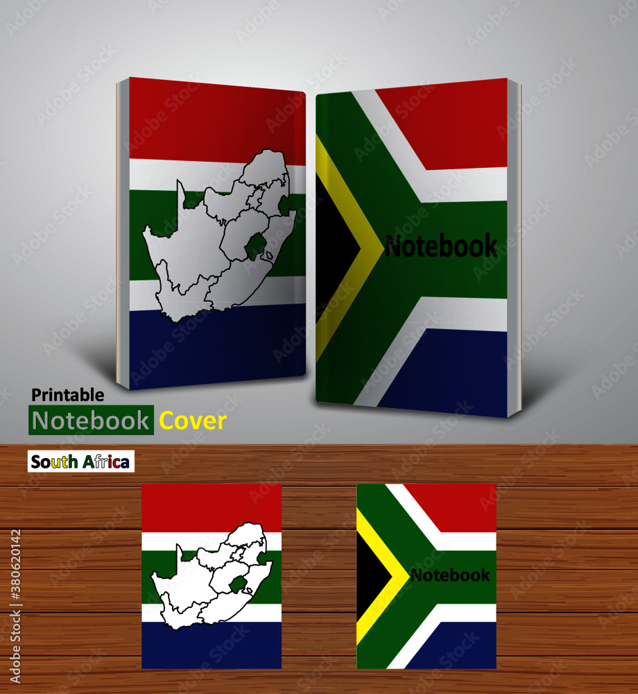 Notebook Design Mockup - 3D Book Template - National Country Map and ...