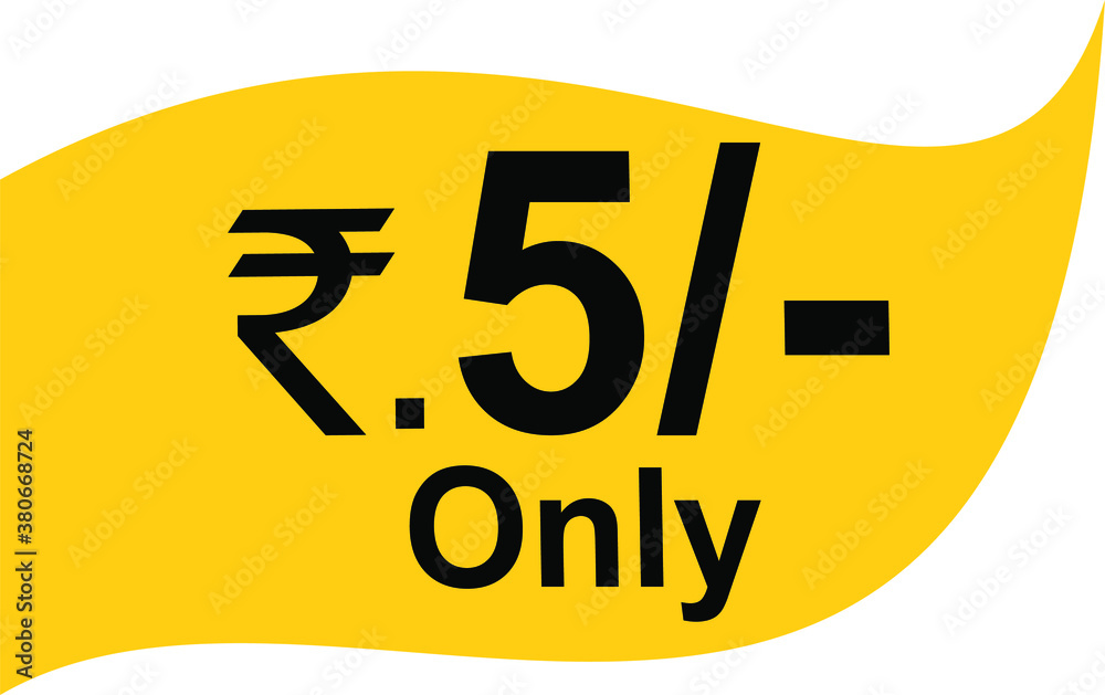 Poster Friendly Number rupees 5 Five Guy With Text, rs 5/- only, indian ...