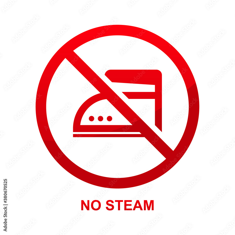 No steam sign isolated on white background vector illustration. Stock ...
