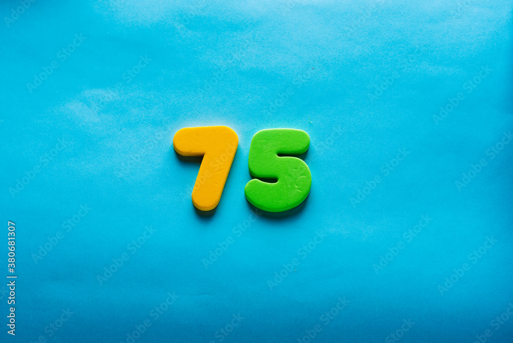 75 Years Old Celebrating Classic Logo Colored Happy Anniversary 75 Th
