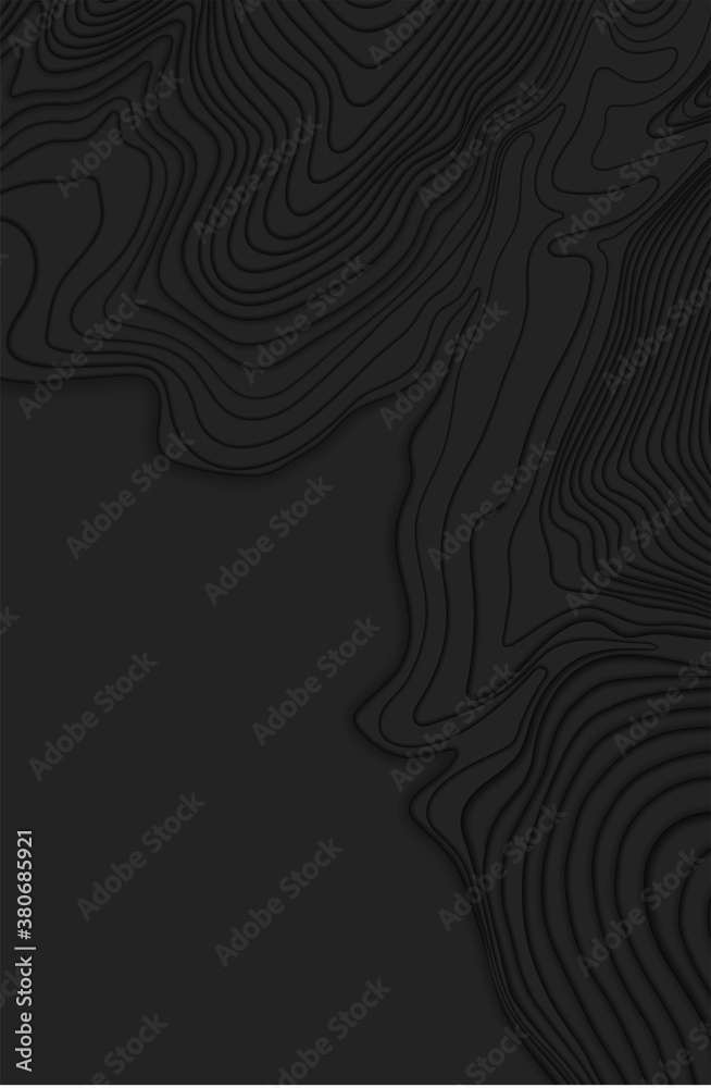 Map line of topography.Dark topographic map concept with space for your ...