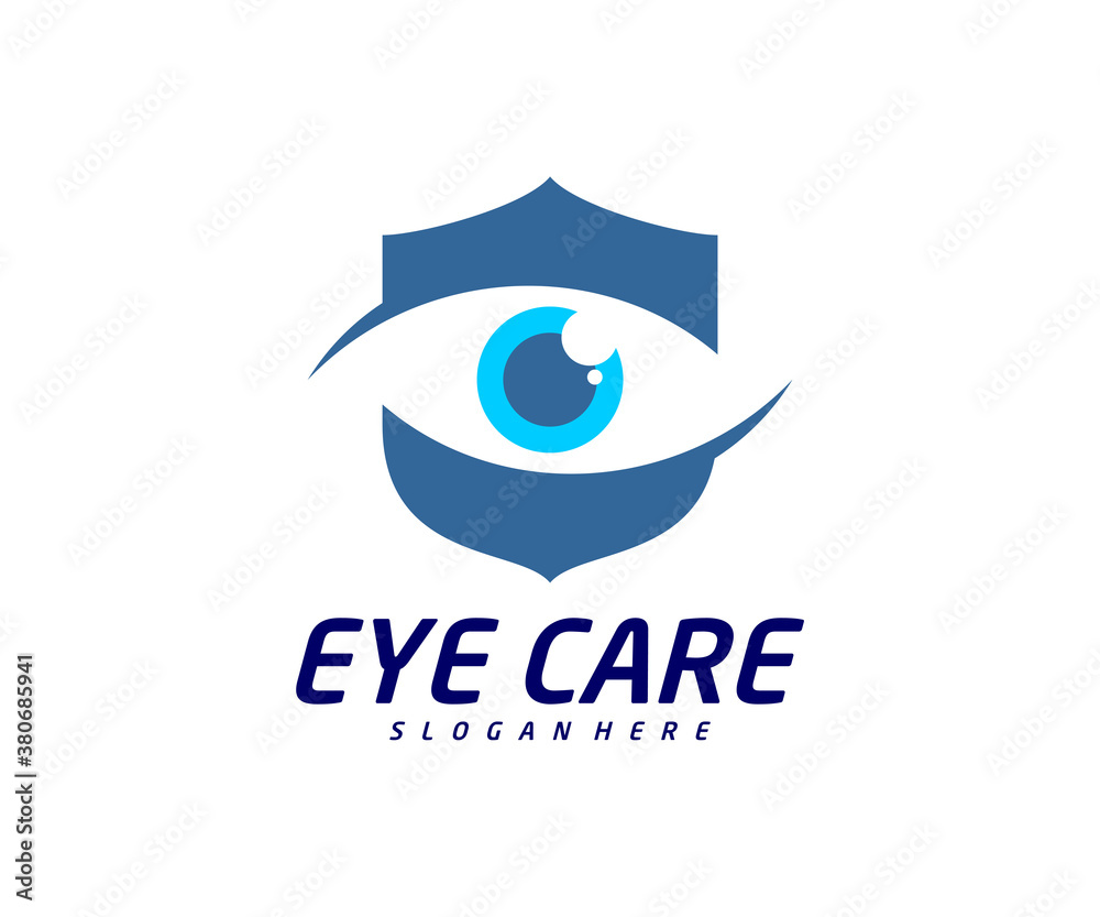Eye shield logo design vector template, Creative eye logo concept, Icon ...