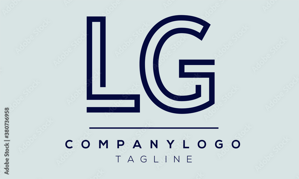 LG initials monogram letter text alphabet logo design Stock Vector ...