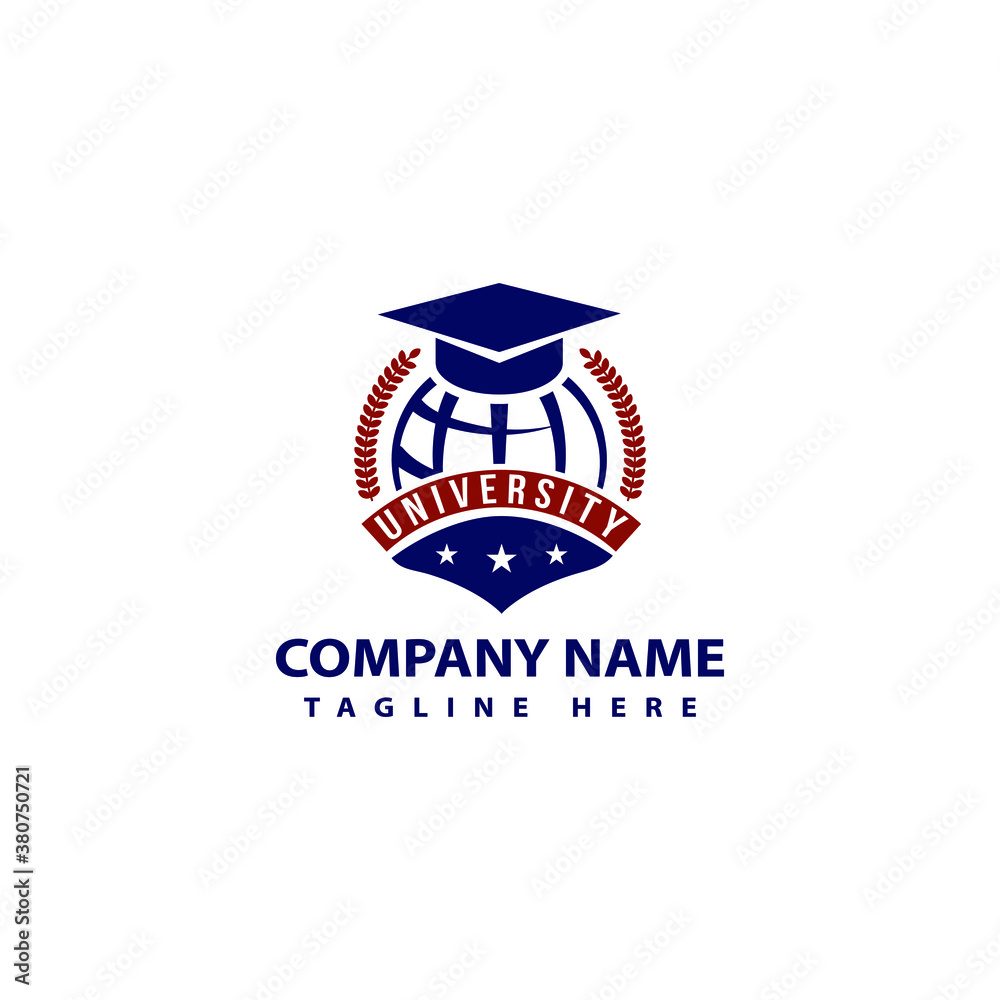 Vector abstract logo design template - online education and learning ...