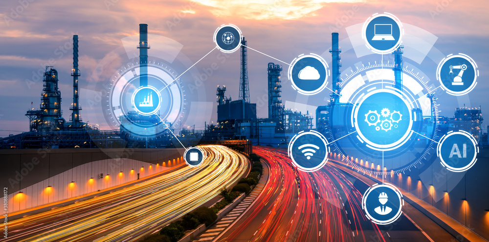 Industry 4.0 technology concept - Smart factory for fourth industrial ...