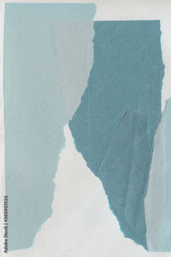 Colorful torn paper collage close-up. Texture made from various paper ...