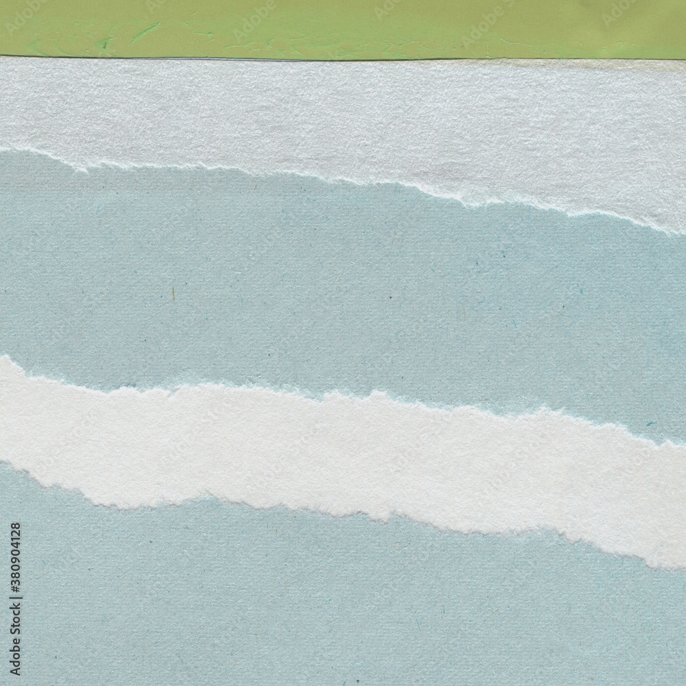 Colorful torn paper collage close-up. Texture made from various paper ...