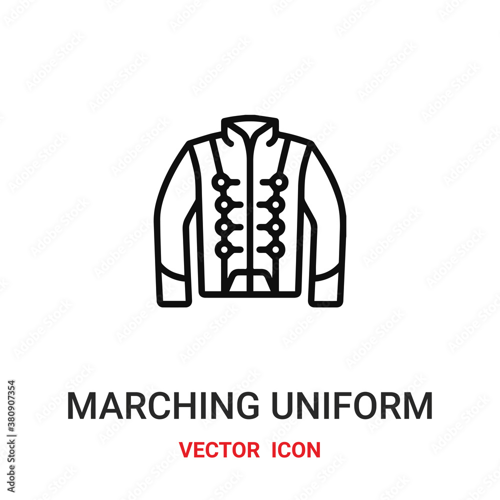 Marching uniform vector icon. Modern, simple flat vector illustration ...