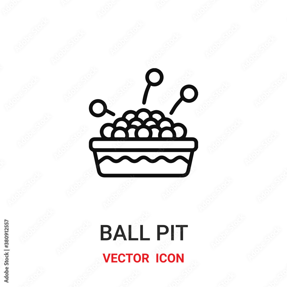 Ball pit vector icon . Modern, simple flat vector illustration for ...