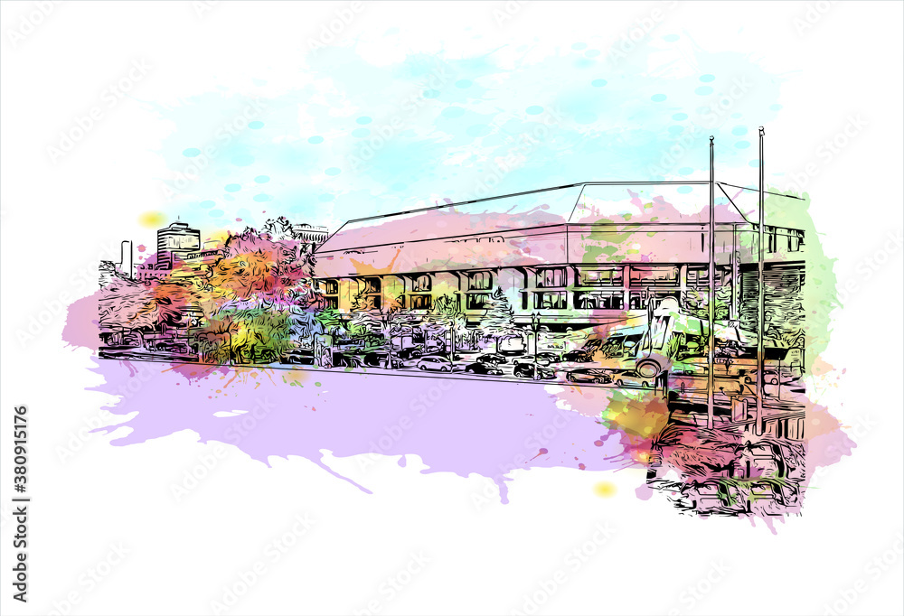 Building view with landmark of Baton Rouge is the capital of the U.S ...