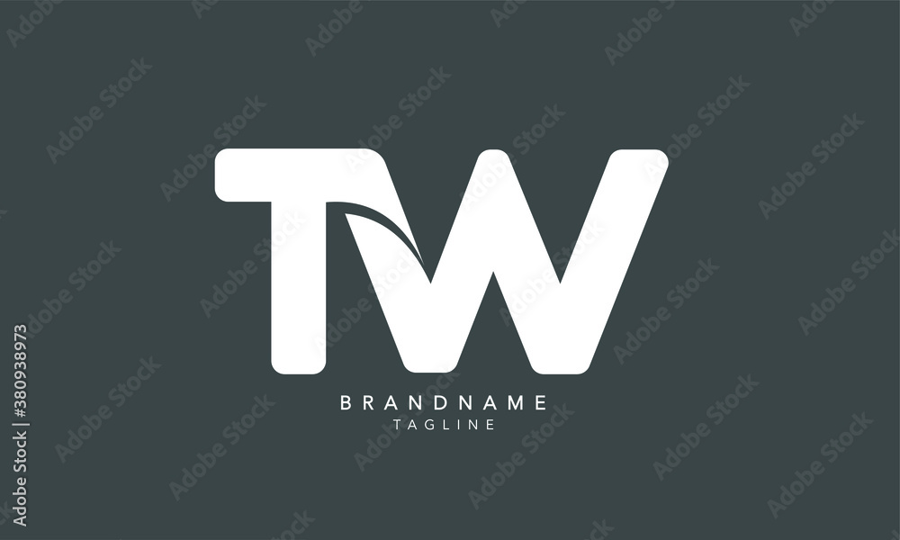 Alphabet letters Initials Monogram logo TW, WT, T and W Stock Vector ...