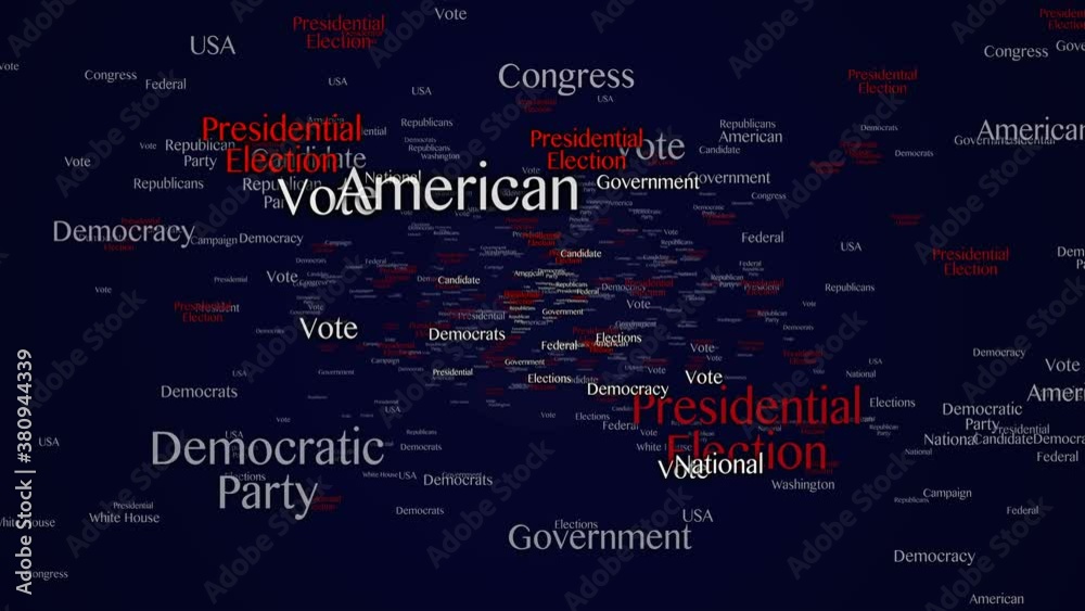 USA 2020 Presidential Election Keywords Animation, Background, Loop, 4k ...