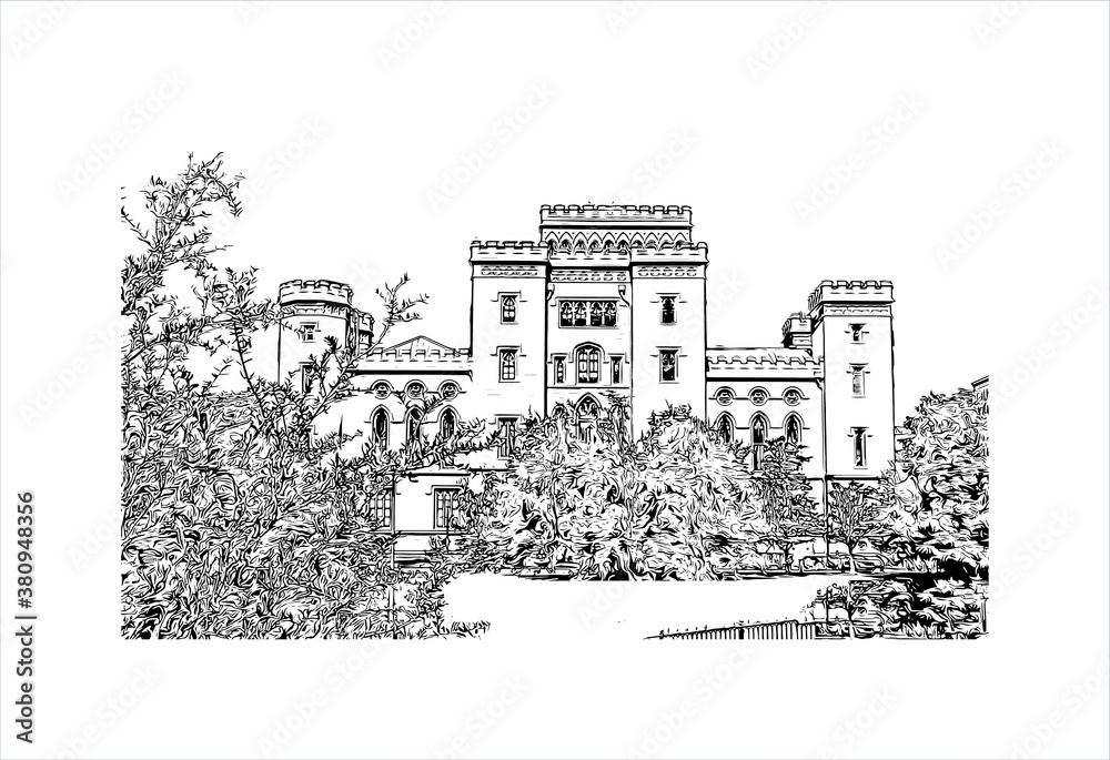 Building view with landmark of Baton Rouge is the capital of the U.S ...