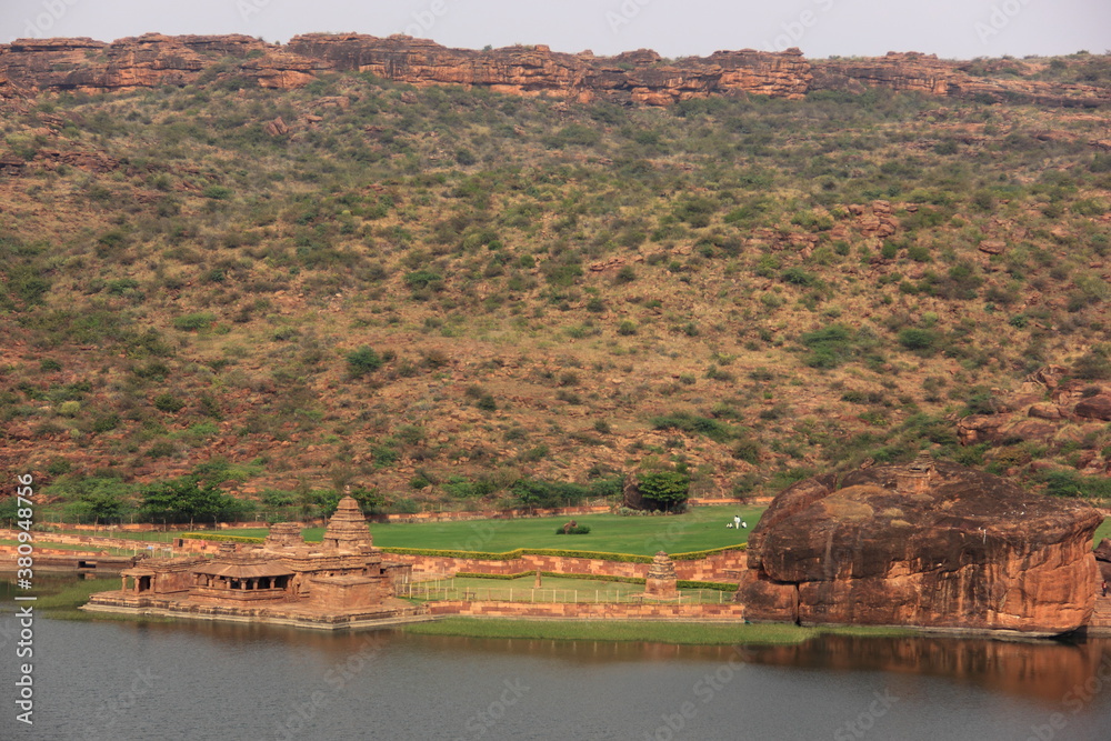Badami cave temples, complex of Hindu and Jain cave temples located in ...