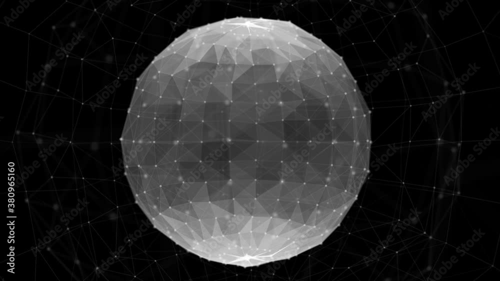 4K Low poly water molecule structure 3D render concept Loop Background ...