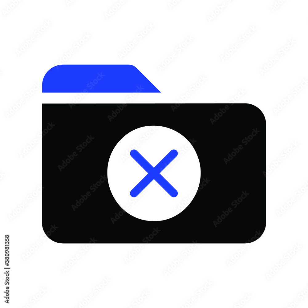 Remove or Clear Folder icon isolated Stock Vector | Adobe Stock