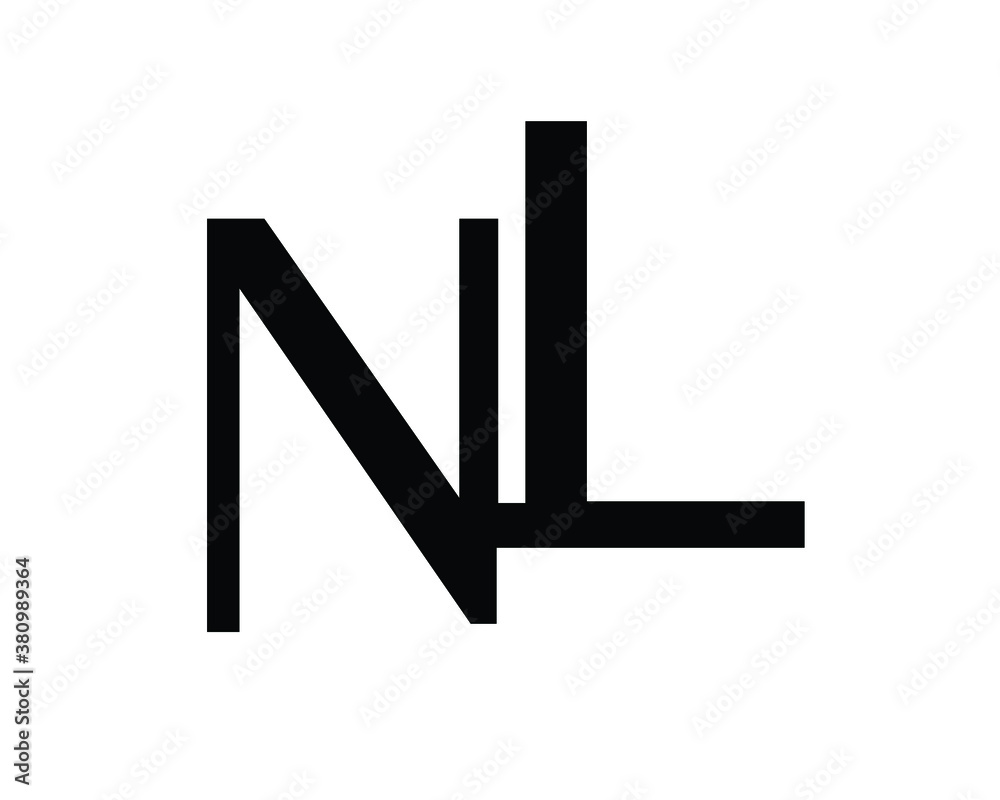 N And N And L And N And H Logo Letters And Logo Designs Stock Vector