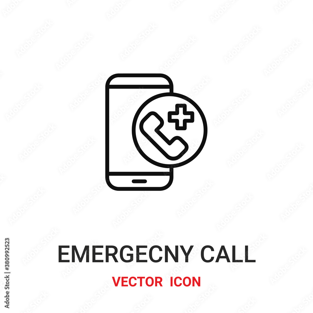 emergency call icon vector symbol. emergency call symbol icon vector ...