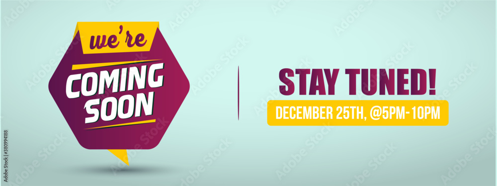 Stay tuned we are coming soon facebook ad cover for announcement ...