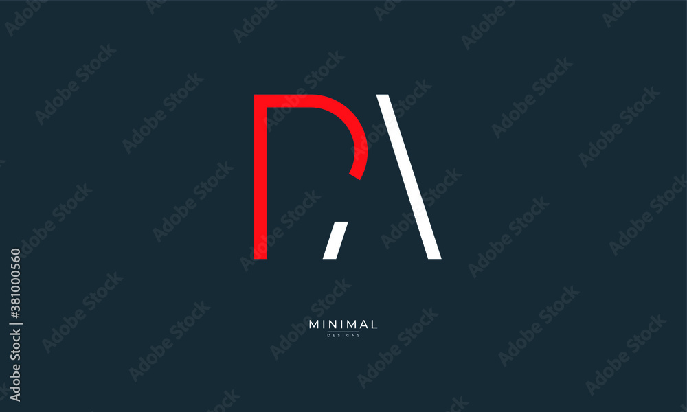 Alphabet letter icon logo PA Stock Vector | Adobe Stock