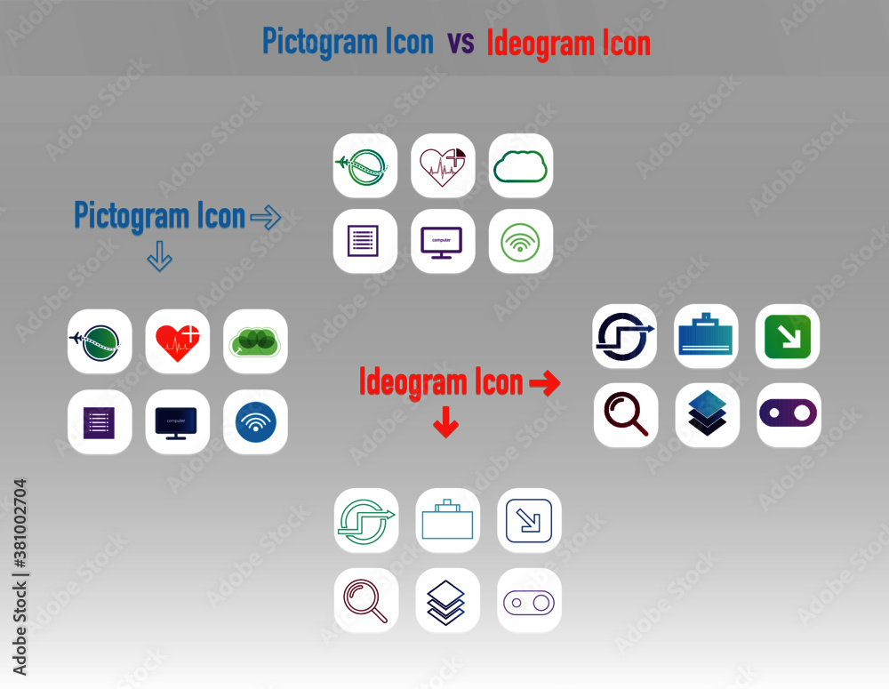 Vector set Icon of pictogram and Ideogram, web Icon Set, Simple ...