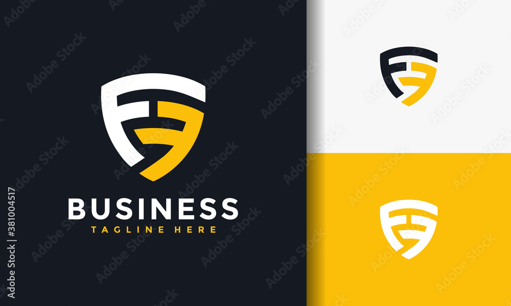 shield letter FF logo Stock Vector | Adobe Stock