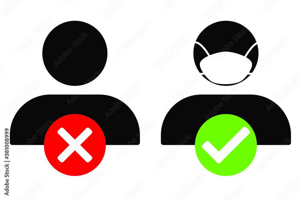 Entrance without a mask is prohibited, entry with a mask is allowed ...