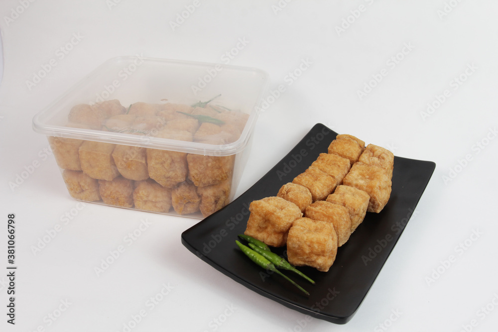 tahu pong is a type of hollow tahu goreng (fried tofu) cut into small ...