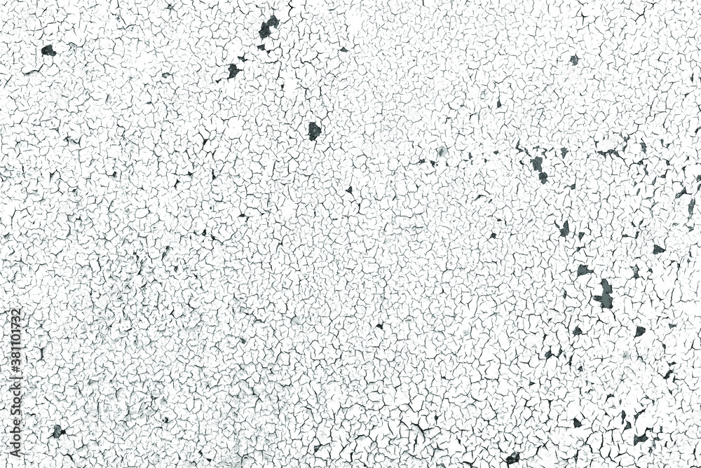 Crackle paint overlay. Vector black and white grunge pattern made from natural oil paint crackle ...